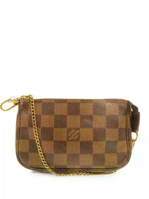 LOUIS VUITTON Mini Pochette Accessoires Damier Shoulder Bag - Brown