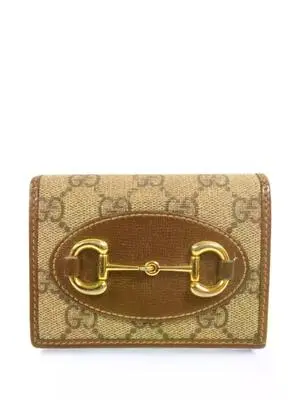 Gucci Horsebit 1955 Gg Wallet - Neutrals