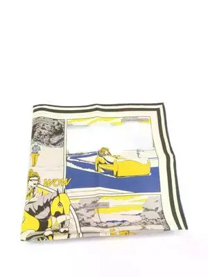 Hermès Wow 90 Double-face Scarf - White