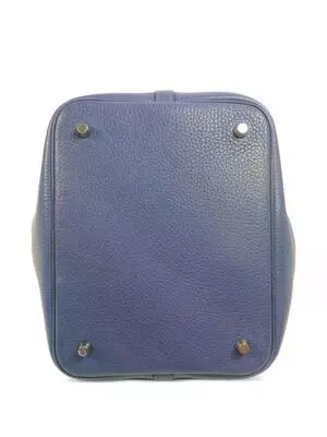 Hermès 2018 Picotin Mm Leather Tote Bag - Blue