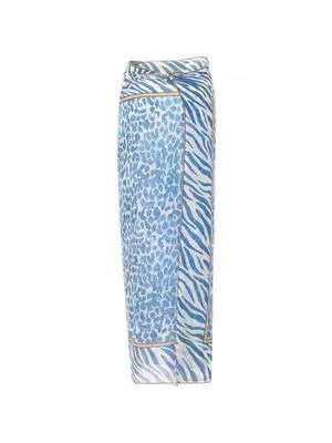 MC2 SAINT BARTH Safari Print Maxi Skirt