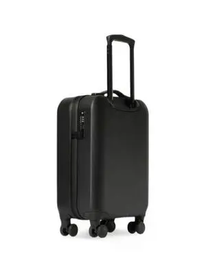 Emporio Armani Armani Exchange Textured Logo-embossed Suitcase - Black