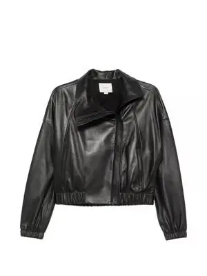 Vince Leather Bomber Jacket
