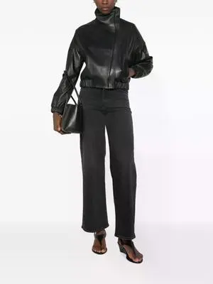 Vince Leather Bomber Jacket