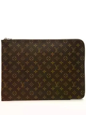 LOUIS VUITTON Monogram Document Portfolio Business Bag - Brown