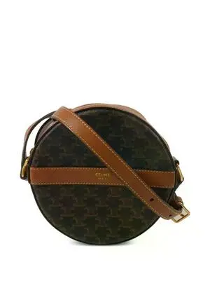 Celine Triomphe Round Shoulder Bag - Brown