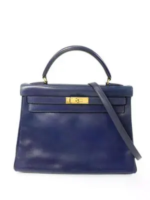 Hermès Kelly Leather Tote Bag - Blue