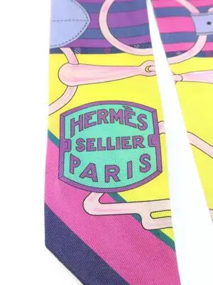 Hermès Twilly Equestrian-print Silk Scarf