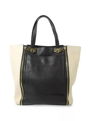 FERRAGAMO Gancini Shoulder Tote Bag - Black