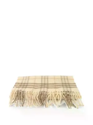 Burberry Check-pattern Fringed Scarf