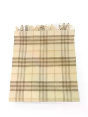 Burberry Check-pattern Fringed Scarf