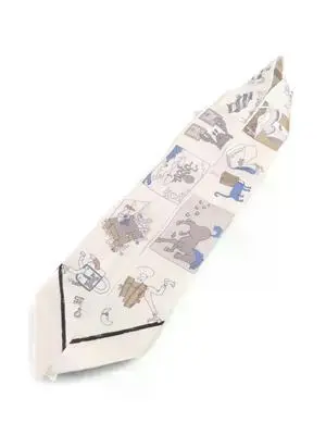 Hermès Graphic-print Silk Scarf