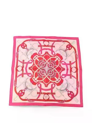 Hermès Equestrian-print Scarf - Pink