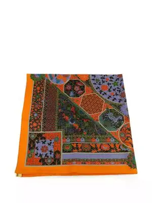 Hermès Floral-print Silk Scarf