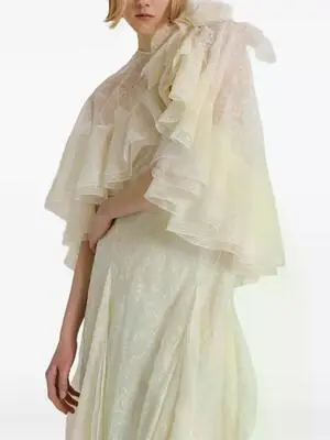 Alberta Ferretti Floral Ruffled Maxi Dress