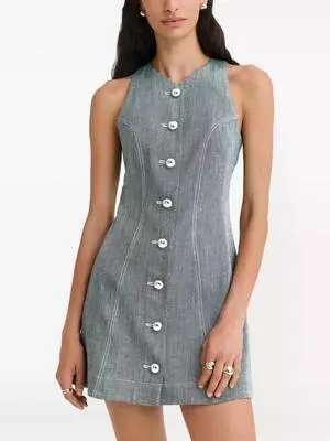 Matthew Bruch Racerback Mini Dress With Contrast Stitching