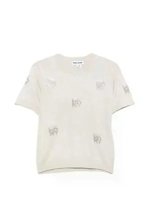 Dkny Logo Embellished Crewneck Top