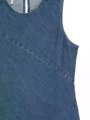 Dkny Sleeveless Midi Dress With Diagonal Seam Detail
