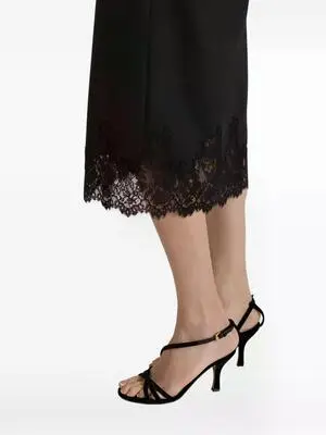 Alberta Ferretti Lace-trim Wrap Midi Dress