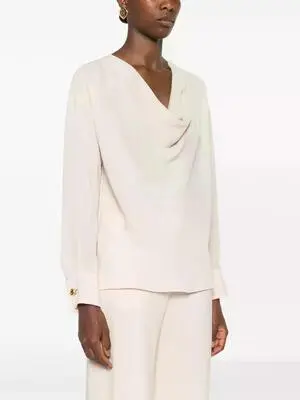 Max Mara Silk Cowl Neck Blouse
