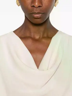 Max Mara Silk Cowl Neck Blouse