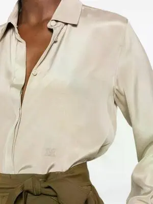 Max Mara Geranio Silk Shirt - Neutrals