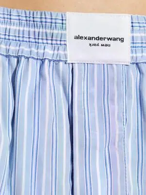Alexander Wang Vertical Stripe Logo Patch Mini Skirt