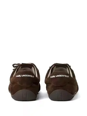 Karl Lagerfeld Suede Embroidered Sneakers
