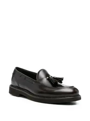 Canali Dark Tassel Detail Loafers - Brown