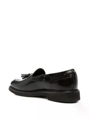 Canali Dark Tassel Detail Loafers - Brown