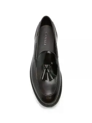 Canali Dark Tassel Detail Loafers - Brown