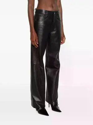 HAIKURE Leather Trousers With Belt Loops