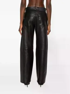 HAIKURE Leather Trousers With Belt Loops