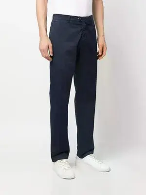 Kiton Off-centre Button Straight-leg Trousers