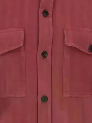 Isaia Herringbone-pattern Shirt Jacket