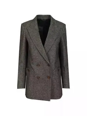 BLAZÉ MILANO Double-breasted Herringbone Blazer