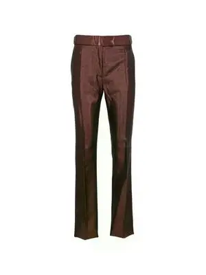 TOM FORD Chocolate Metallic Effect Tailored Trousers