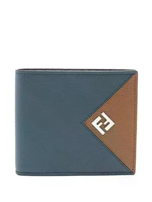 Fendi Ff Logo Bi-fold Wallet - Blue