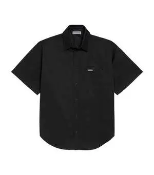 Balenciaga Cotton Workwear Short-sleeve Shirt - Black