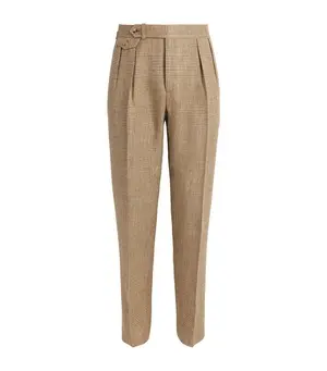 Polo Ralph Lauren Silk-blend Glen Plaid Trousers