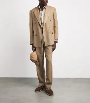 Polo Ralph Lauren Silk-blend Glen Plaid Trousers