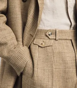 Polo Ralph Lauren Silk-blend Glen Plaid Trousers