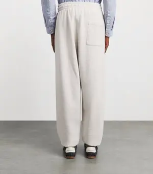 Drole De Monsieur Cotton Fleece Slogan Sweatpants