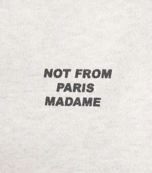 Drole De Monsieur Cotton Fleece Slogan Sweatpants