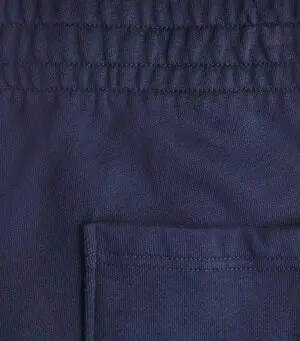 Drole De Monsieur Cotton Fleece Slogan Shorts