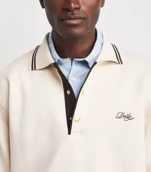 Drole De Monsieur Cotton Pipe-collar Polo Sweatshirt