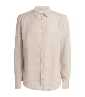 Sunspel Linen Shirt - Brown
