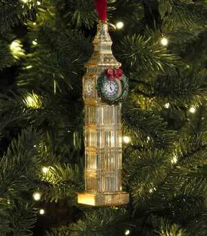 Harrods Clear Big Ben Tree Decoration