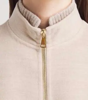 Fabiana Filippi Merino Wool Coat With Sequin Collar - Beige