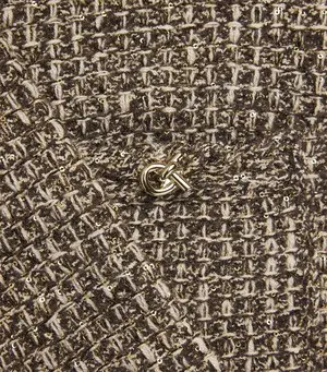 Fabiana Filippi Embellished Zip-up Tweed Cardigan